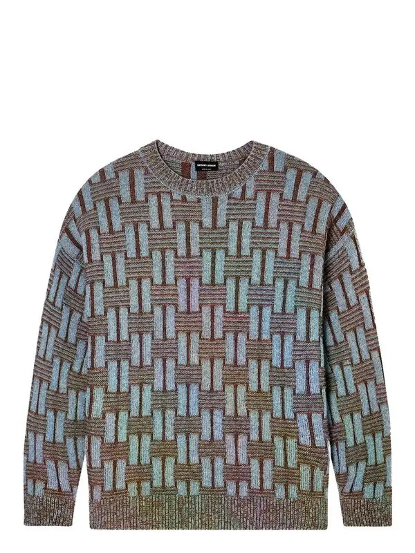 Giorgio Armani Geometric-pattern Sweater - Brown