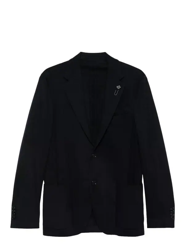 LARDINI Patch-pocket Blazer - Blue