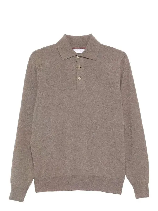 Brunello Cucinelli Polo-neck Cashmere Sweater - Brown