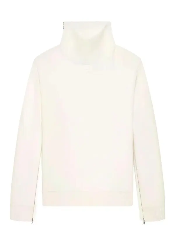 COURREGES High-neck Zip-detail Sweater - White
