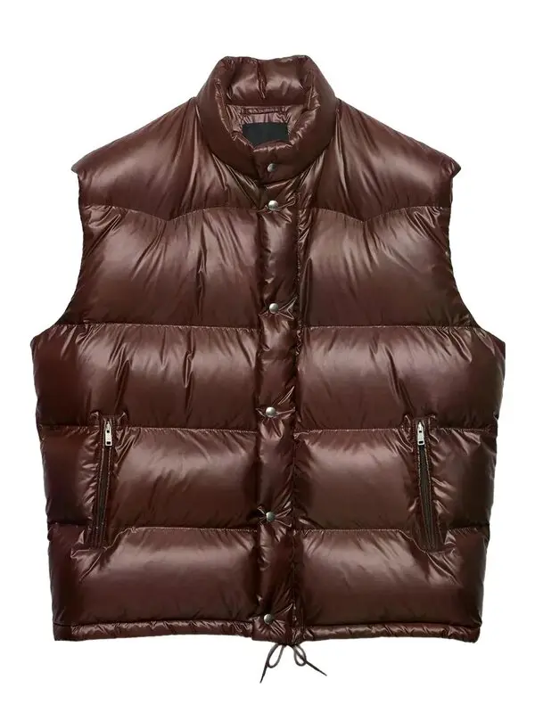 Prada Quilted Gilet - Brown