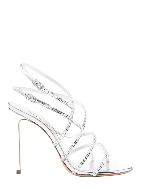 Casadei 80mm Starsway Cage Crystal-embellished Stiletto Pumps - Silver