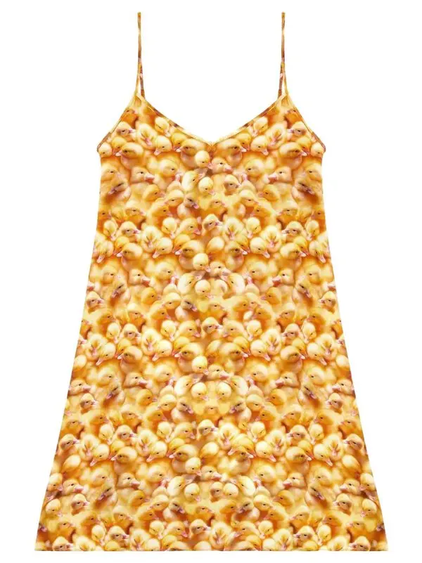 DIESEL D-ulcet Print Midi Dress - Yellow