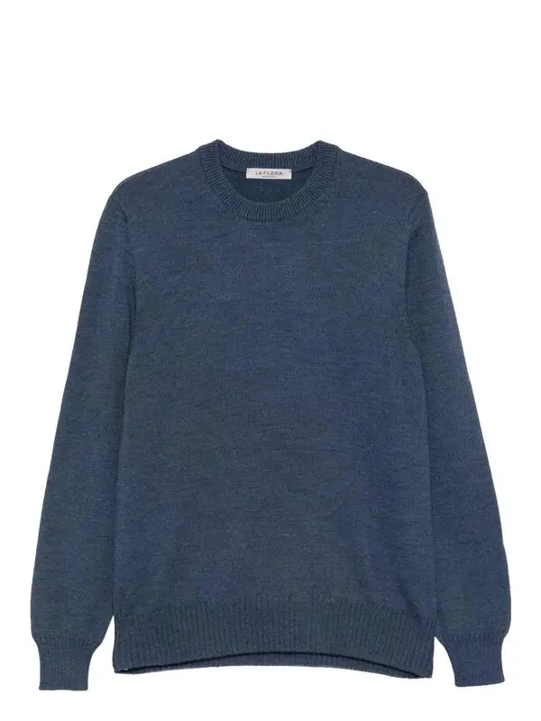 FILERIA Crew-neck Wool Sweater - Blue