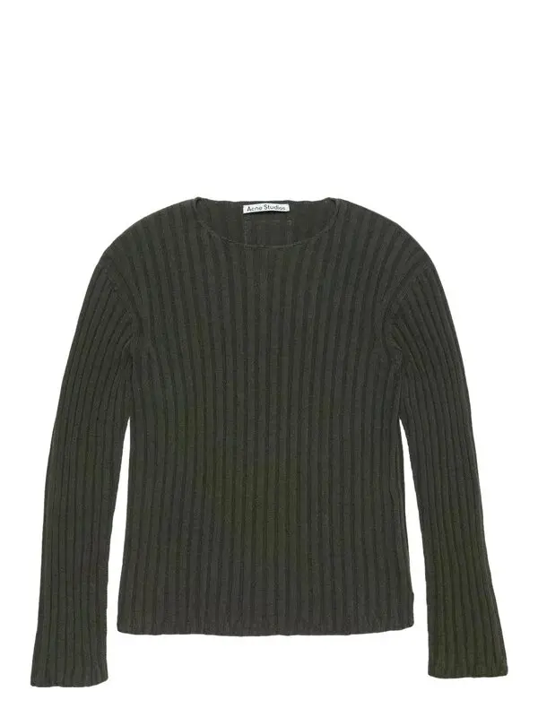 Acne Studios Ribbed Cotton Sweater - Green