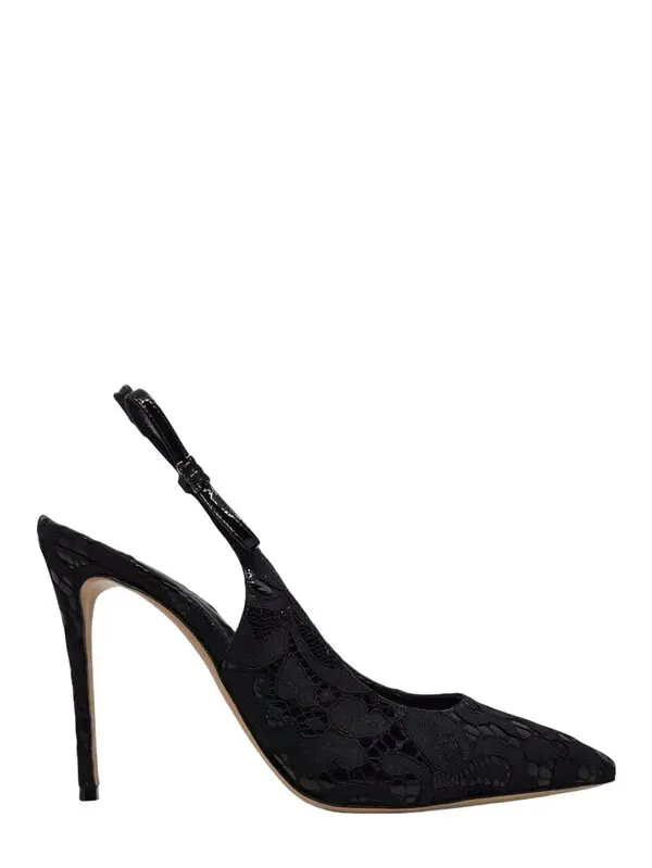 Casadei Lace Slingback Pumps - Black
