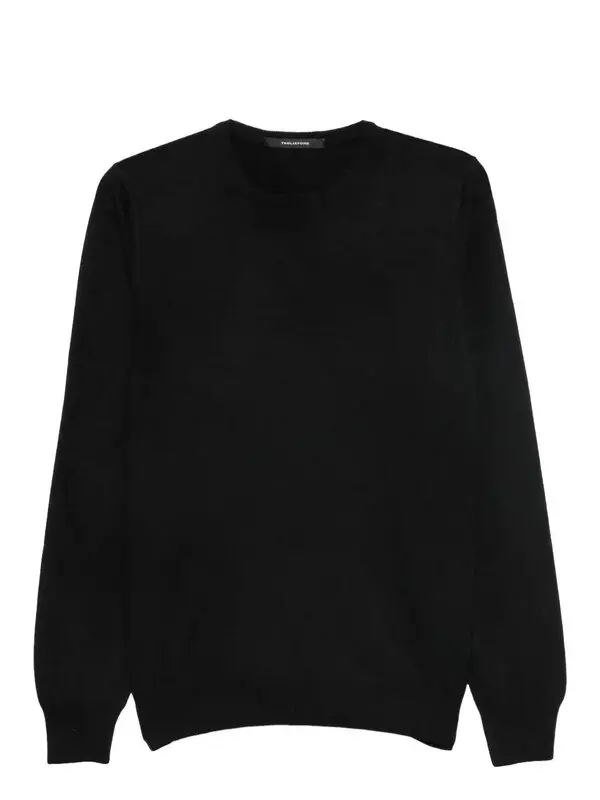 Tagliatore Crew-neck Virgin Wool Sweater - Black
