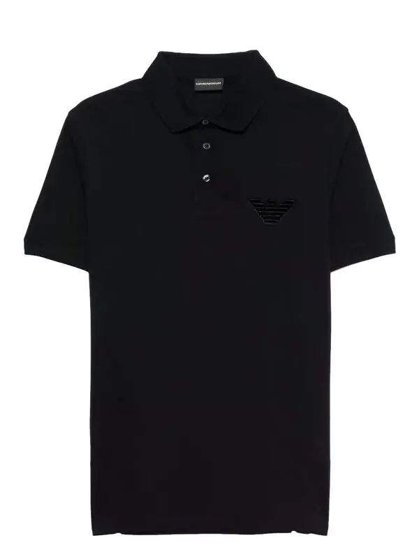 Emporio Armani Eagle-emblem Polo Shirt - Blue