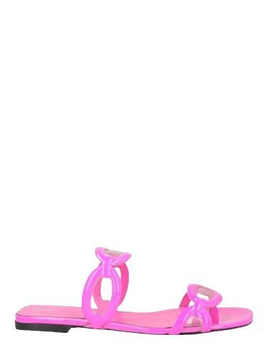 Valentino Garavani Leather And Plastic Sandals - Fuchsia