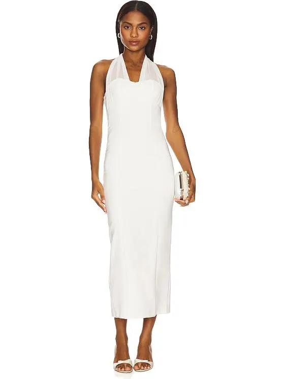 MORE TO COME Fiona Midi Dress - White