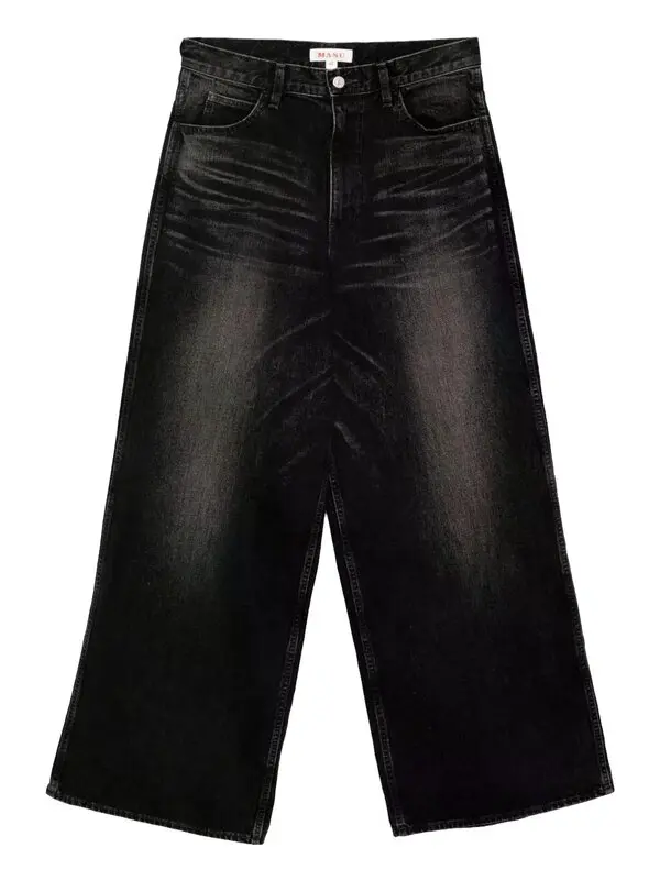 MASU Washed Baggy Jeans - Black
