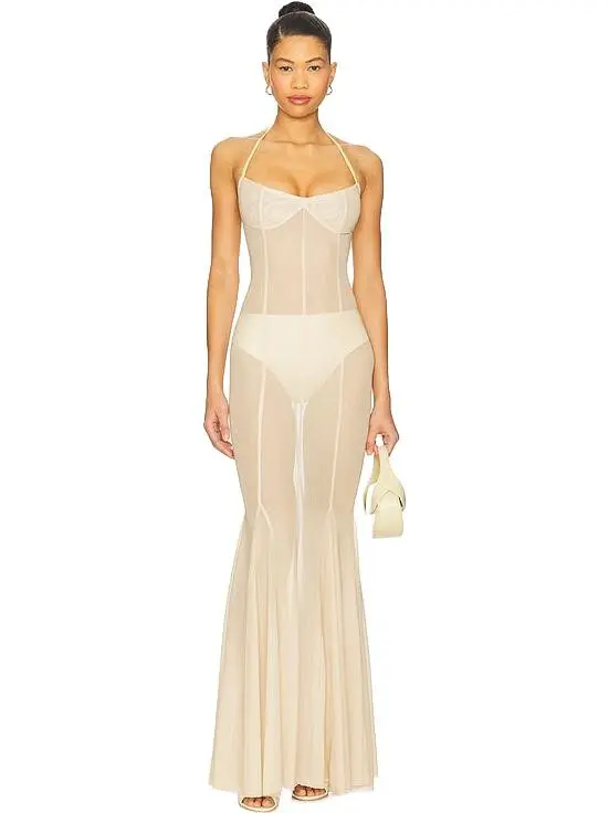 AMOR MIA Siren Maxi Dress - Butter