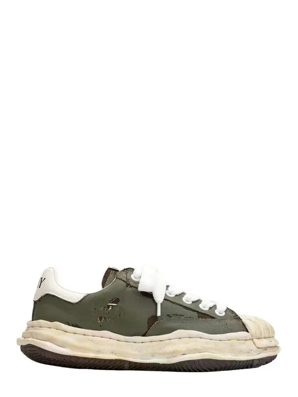 Mihara Yasuhiro Blakey Torn-film Low-top Sneakers - Green