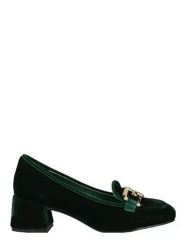 TOSCA BLU Velvet Loafers - Green