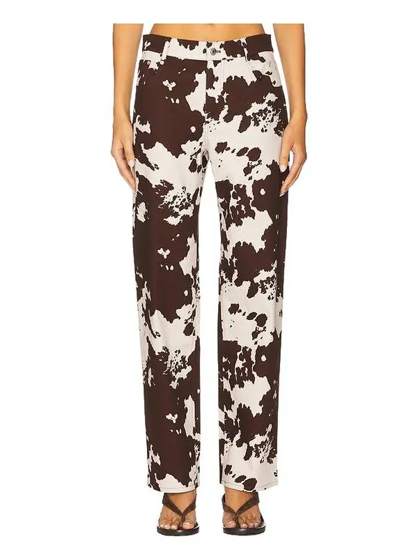 Miaou X Fargo Pant - White & Brown