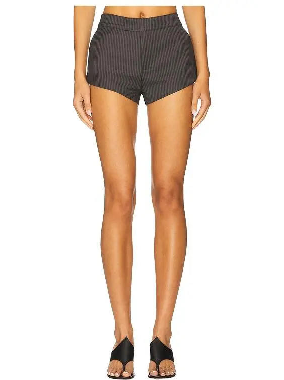 NAKEDVICE The Addison Shorts - Grey Pinstripe