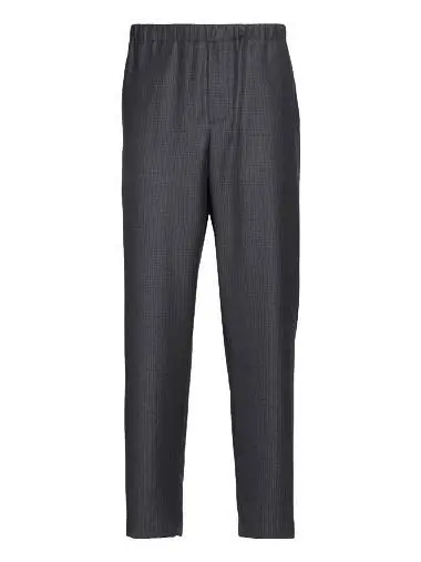 CRUNA Houndstooth Virgin Wool Trousers - Blue
