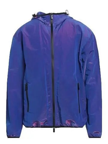 Burberry Windbreaker Jacket With Embroidered Logo - Purple