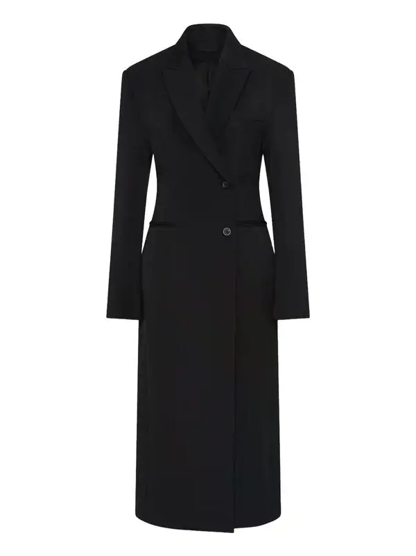 Rachel Gilbert Sergio Padded-shoulder Coat - Blue