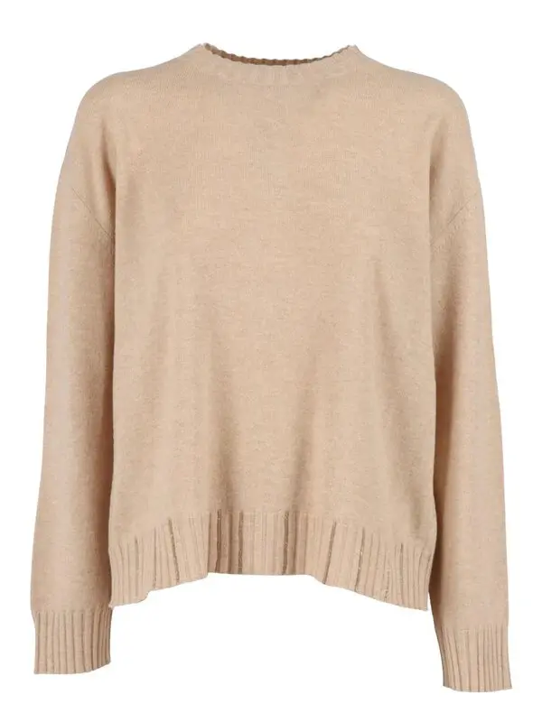Fabiana Filippi Crew Neck Sweater - Beige