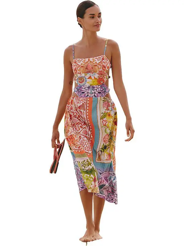 CELANDINE X Emily Carter Beaded Midi Dress - Multi