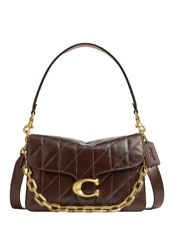 COACH Chain Tabby Shoulder Bag With Quilting - Brass/maple