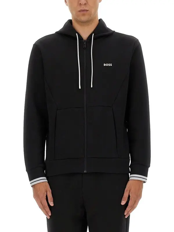 BOSS Zip-up Hoodie - Black