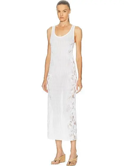 Alaïa Lace Tank Dress - Blanc
