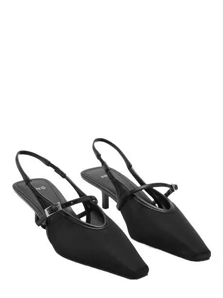 Mango Slingback Mule - Black