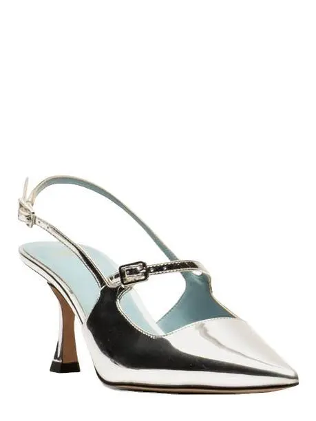 FRANCES VALENTINE Vivi Pointed Toe Slingback Pump - Silver