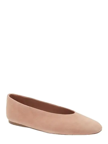 Nordstrom Maddox Leather Ballet Flats - Beige Blush
