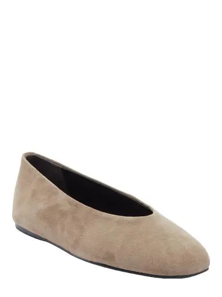 Nordstrom Maddox Leather Ballet Flats - Grey Drift Suede