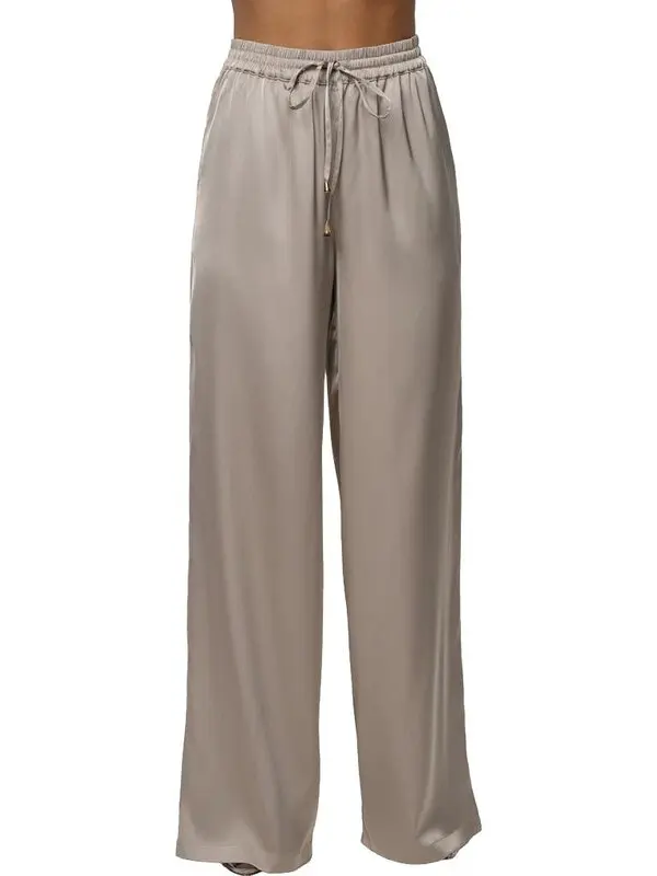 JLUXLABEL Sunny Day Wide-leg Pants - Beige