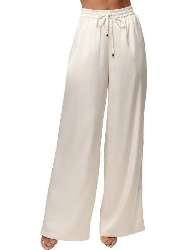JLUXLABEL Sunny Day Wide-leg Pants - Ivory