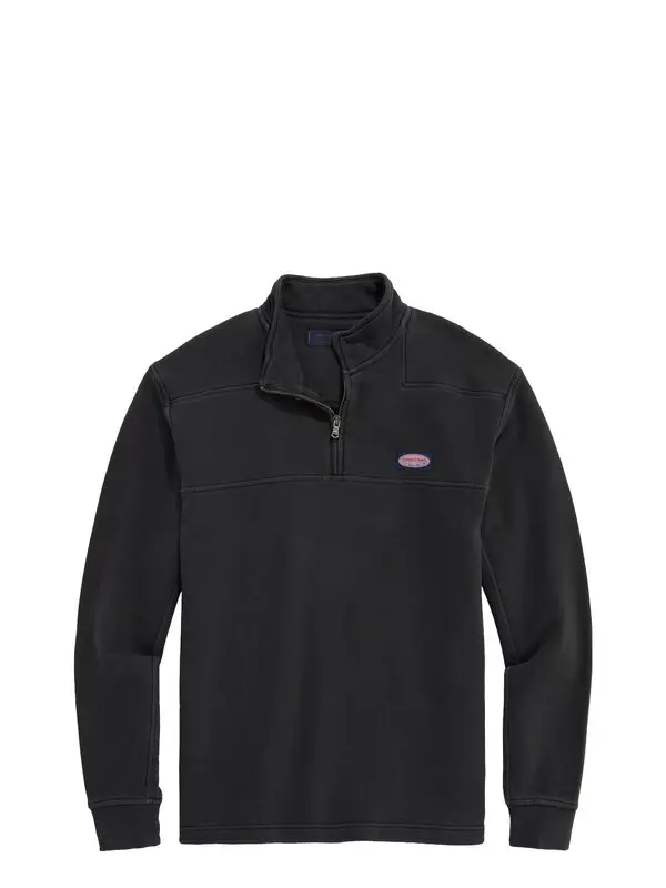 Vineyard Vines Quarter-zip Stand Collar Pullover - Jet Black
