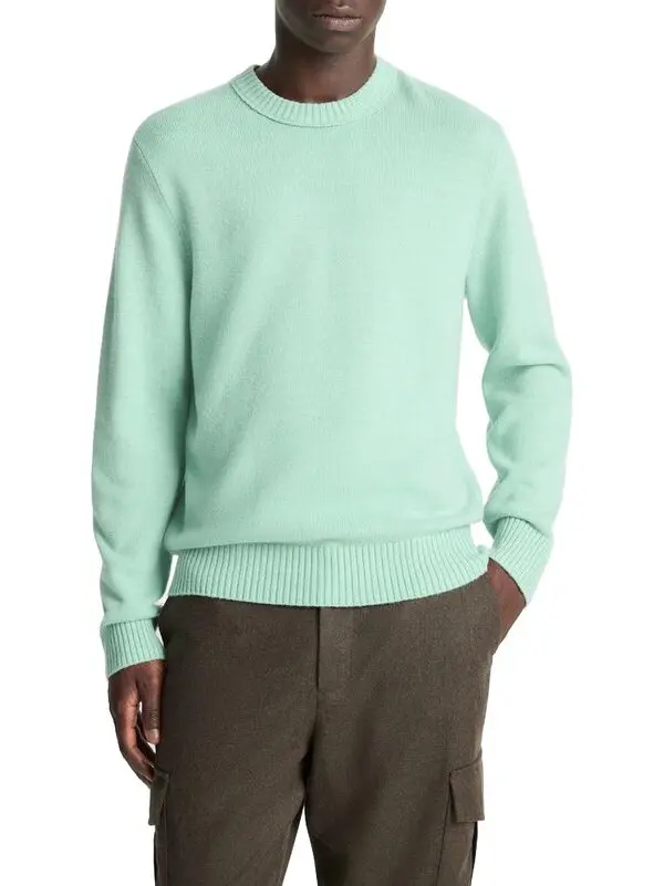 Vince Wool And Cashmere Crewneck Sweater - Dark Caterpillar