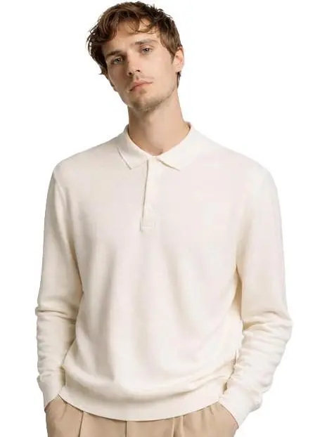 Gobi Cashmere Cashmere Silk Polo - Marshmallow