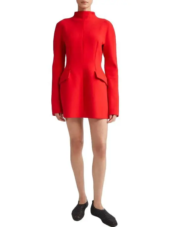 Sportmax Tefrite Long Sleeve Jersey Minidress - Red