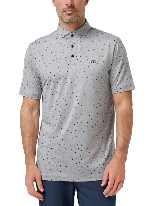 Travis Mathew Coffee House Polo - Heather Medium Grey