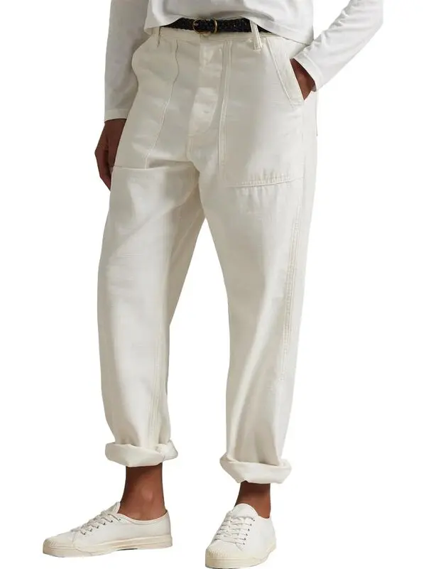 Polo Ralph Lauren Cotton Sateen Utility Pants - Ecru