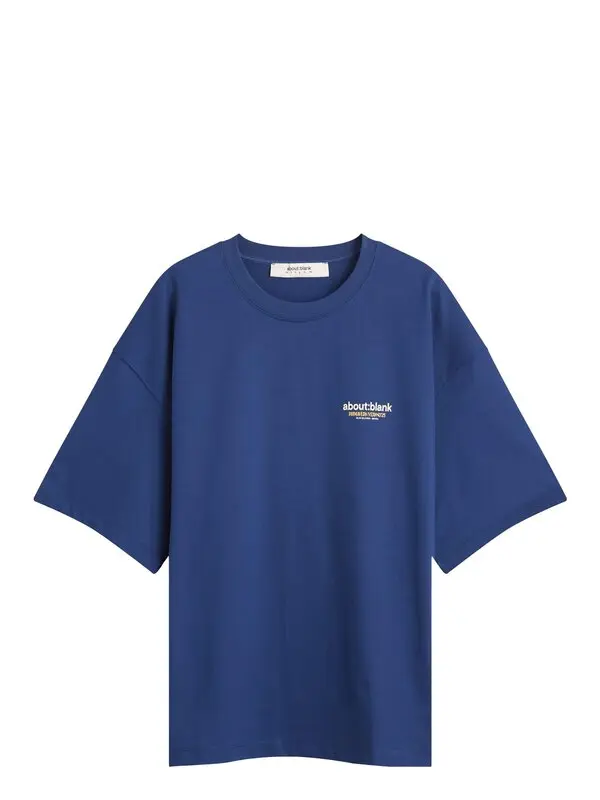 ABOUT:BLANK Tour T-shirt - Estate Blue/yellow/ecru