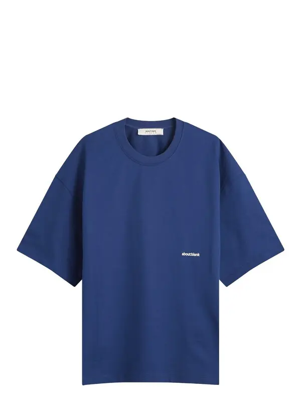 ABOUT:BLANK Box Logo T-shirt - Estate Blue/ecru