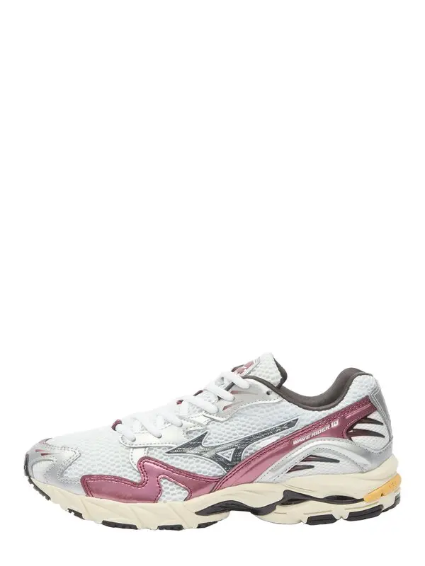 Mizuno Wave Rider 10 "sport" Sneaker - White/black Sand/syrah