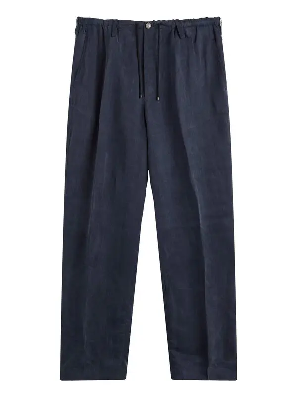 Dries Van Noten Curpo Washed Trousers - Navy