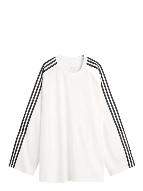 Y3 Wire Three Stripe T-shirt - White