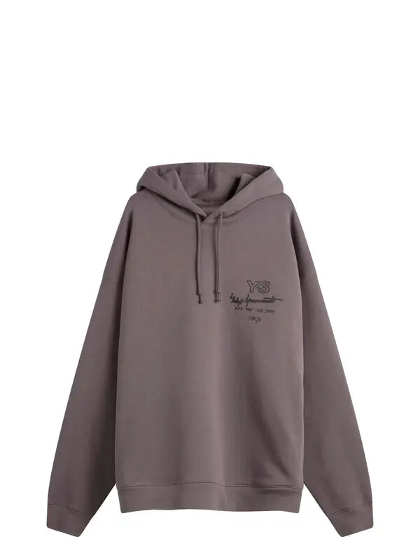 Y3 Logo Hoodie - Granite