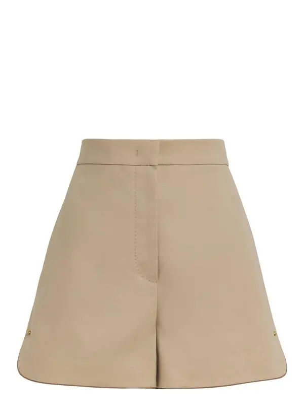 Max Mara Stretch-cotton High-waist Shorts - Beige