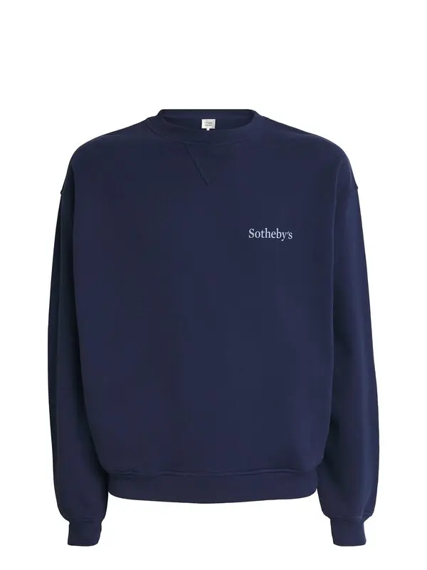 FRAME X Sotheby's Logo Print Sweatshirt - Navy
