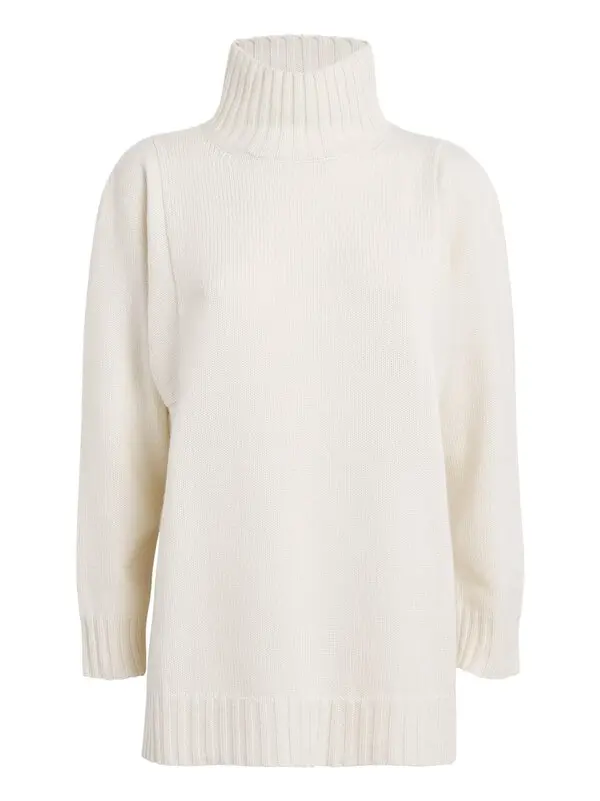 Max Mara Cashmere High-neck Sweater - White