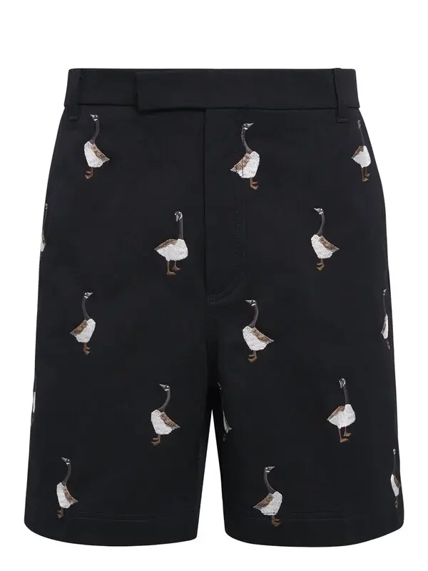 Thom Browne Cotton Chino Utility Shorts - Navy